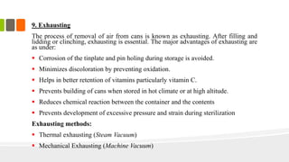 Canning of fruits & vegetables | PPTX