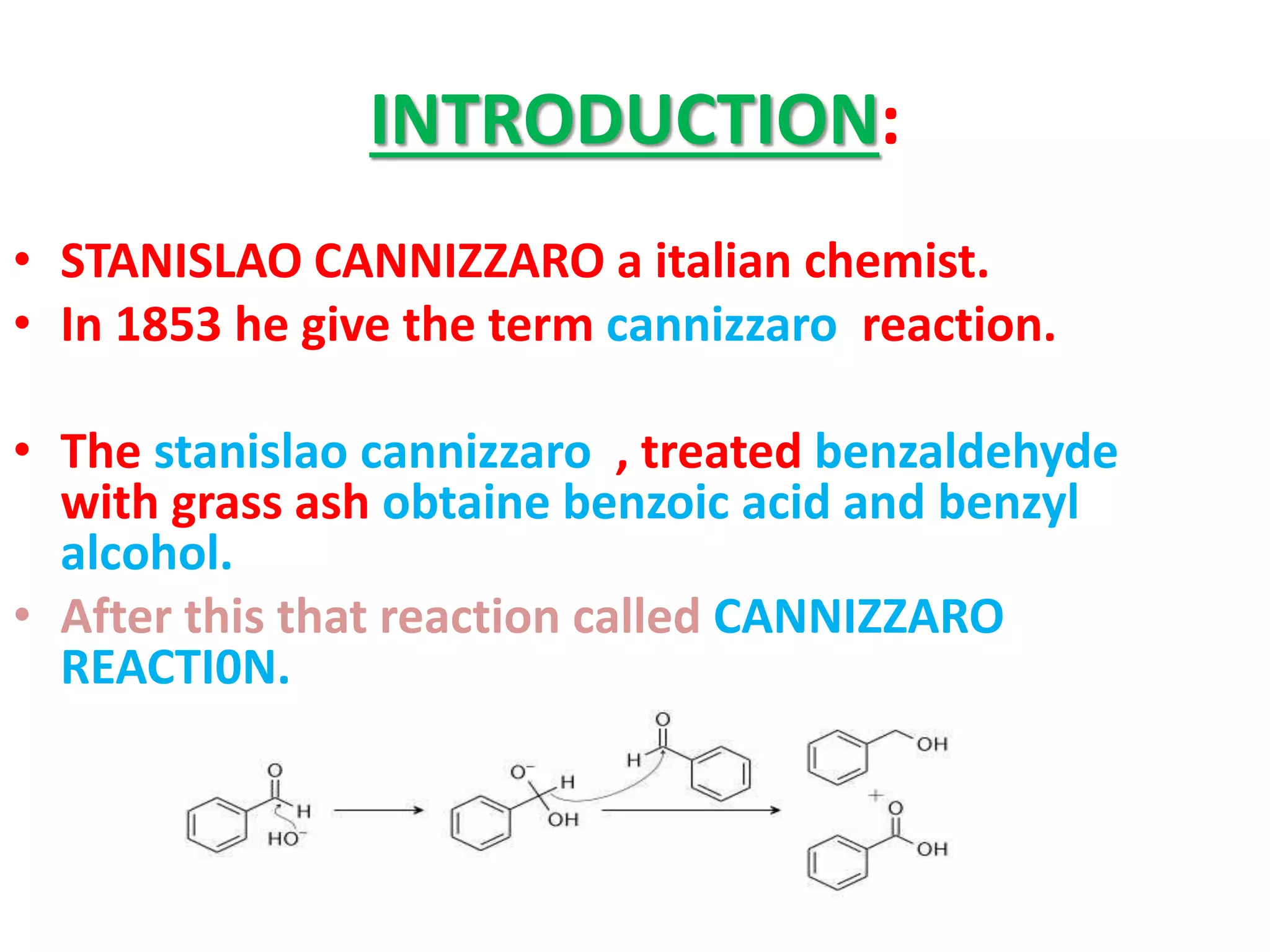 Cannizzaro reaction | PPTX