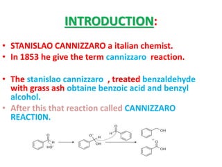 Cannizzaro reaction | PPTX