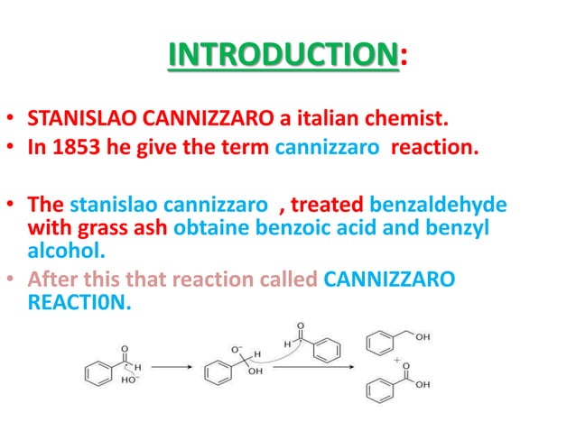 Cannizzaro reaction | PPTX