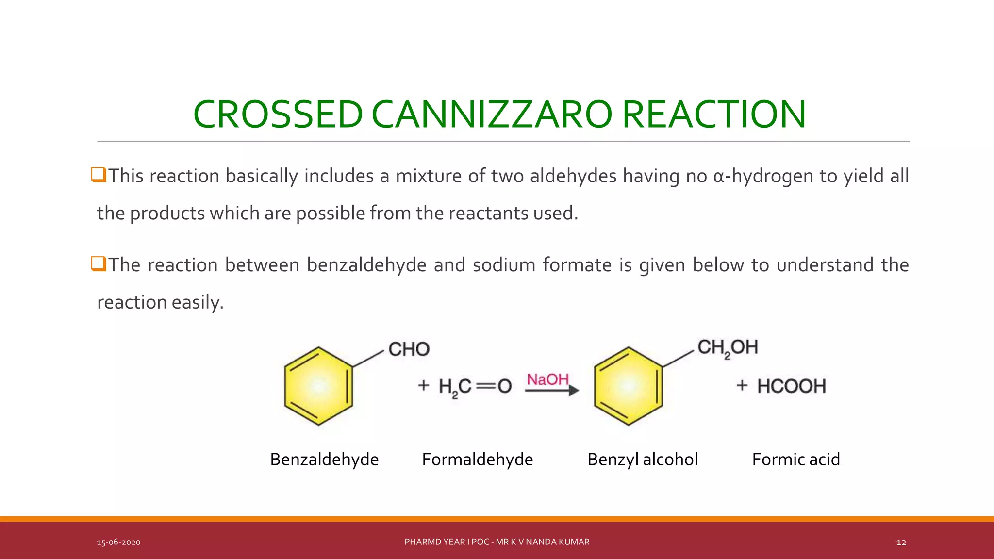 Cannizzaro reaction | PPTX