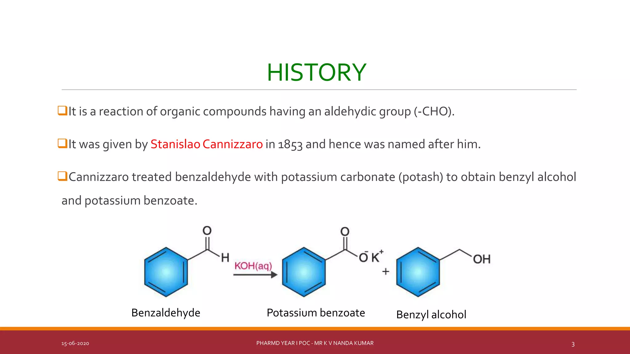 Cannizzaro reaction | PPTX