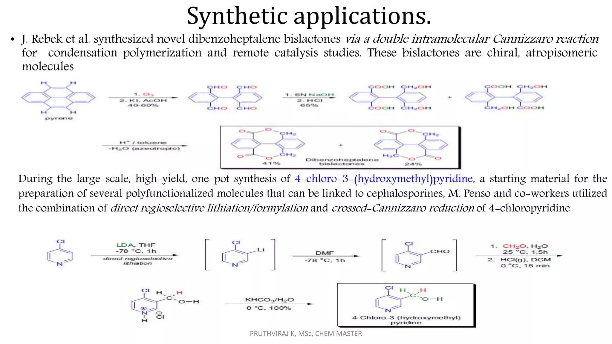 Cannizzaro's Reaction | PPTX | Chemistry | Science