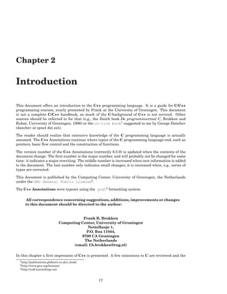 C++ annotations version | PDF