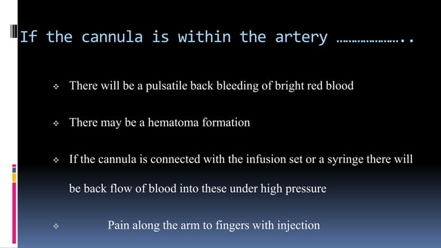Cannulation and complications | PPTX | Blood Disorders | Diseases and ...