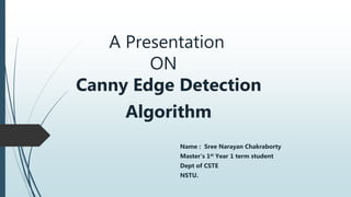 Canny Edge Detection | PPTX