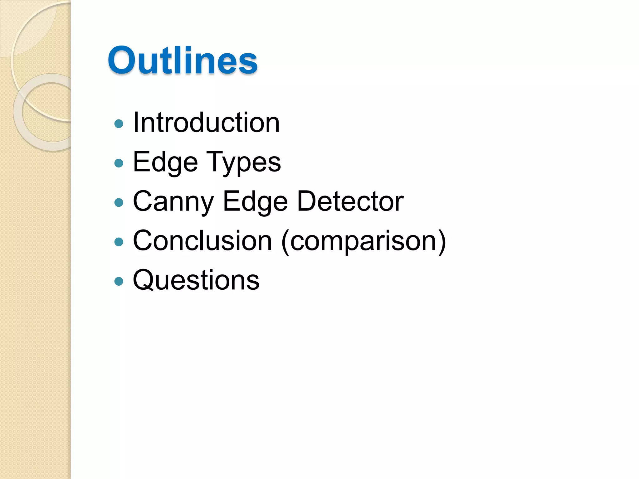 Canny Edge Detection Ppt