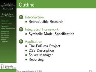 Reproducible Operations Research. An Application to Energy Systems Optimization | PPT