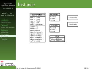 Reproducible Operations Research. An Application to Energy Systems Optimization | PPT