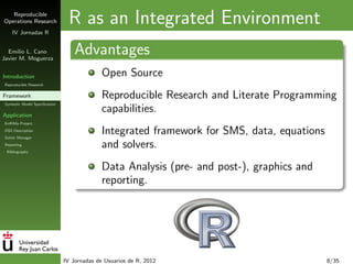 Reproducible Operations Research. An Application to Energy Systems Optimization | PPT