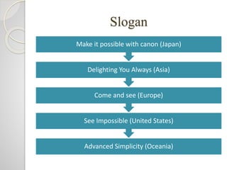 Canon | PPTX | Cameras and Camcorders | Consumer Electronics