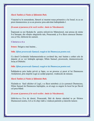 Canon de rugăciune către Sfântul prooroc Samuel (20 august) | PDF