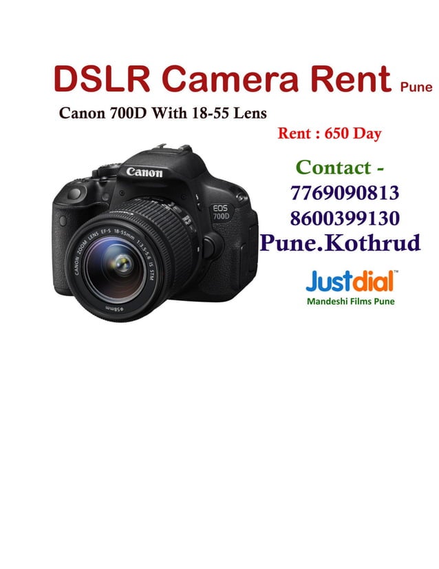 Canon 700 d dslr camera on rent pune | PDF