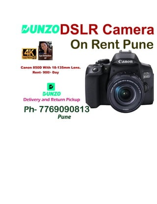 Canon 850D DSLR Camera On Rent Pune Dunzo Delivery DSLR Camera Rent ...