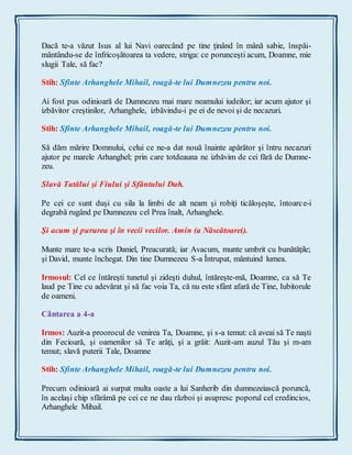 Canoane de rugăciune la Sărbătoarea pomenirii minunii Sfântului Arhanghel Mihail în Colose (6 ...