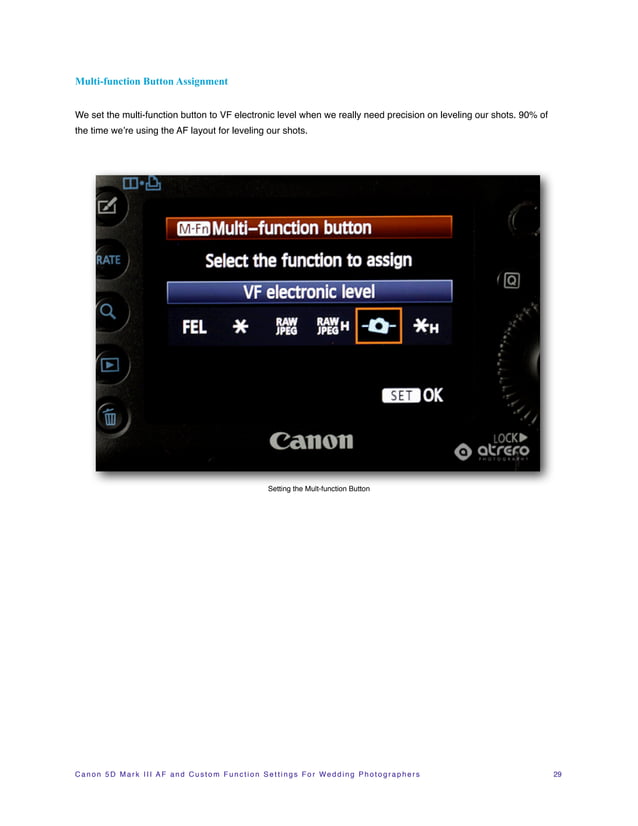 Canon EOS 5D Mark III AF and Custom Function Settings for Wedding ...