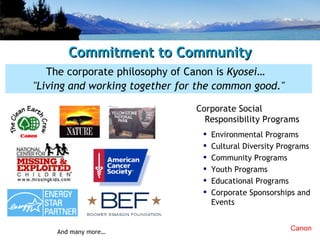 Canon Green Initiatives | PPT