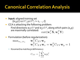 Canonical Correlation Analysis | PPT