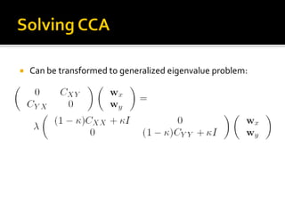 Canonical Correlation Analysis | PPT