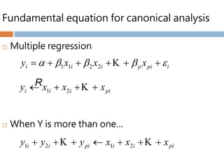 Canonical analysis | PPTX