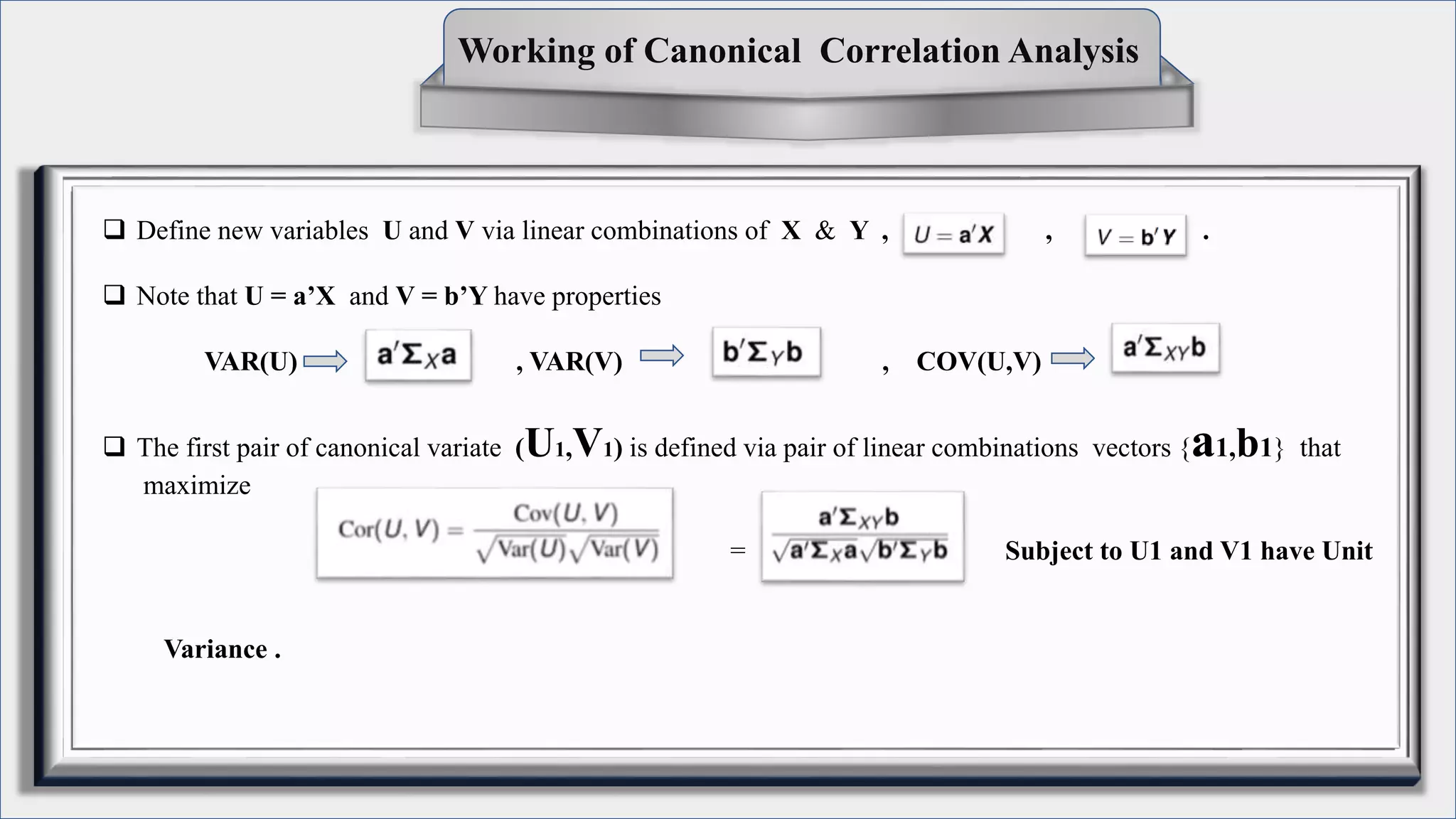 Canonical correlation analysis() | PPTX