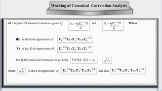 Canonical correlation analysis() | PPTX