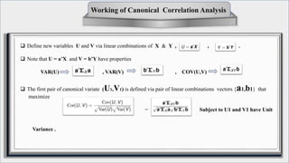 Canonical correlation analysis() | PPTX