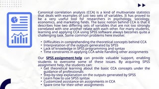 Canonical Correlation in SPSS - Merging Multiple Variables for Deeper Insights | PPTX | Physics ...