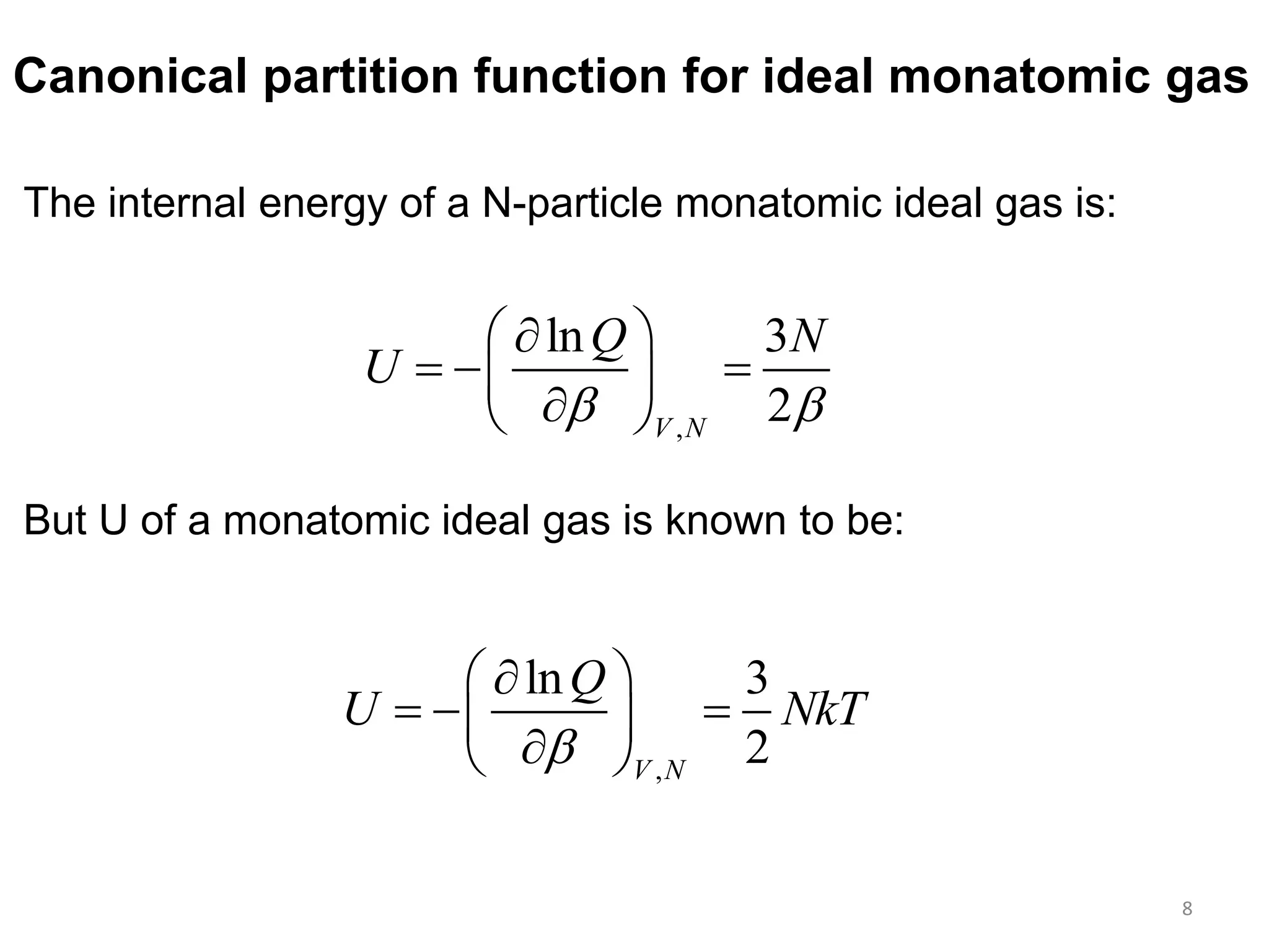 Canonical Partition Function Parameters.ppt