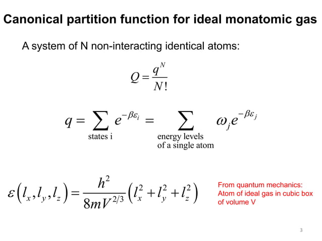Canonical Partition Function Parameters.ppt