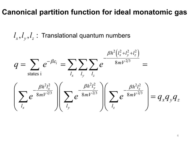 Canonical Partition Function Parameters.ppt