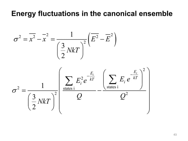 Canonical Partition Function Parameters.ppt