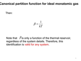 Canonical Partition Function Parameters.ppt