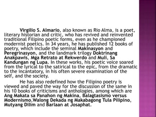 Canonical philippine national artists in literature | PPT