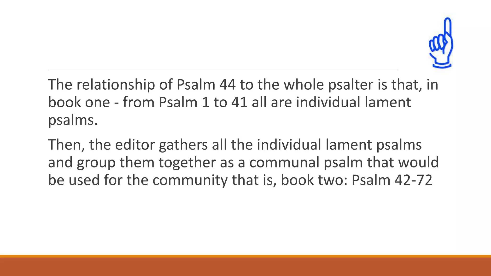 Canonical reading of psalm 44 | PPTX | Christianity | Religion ...