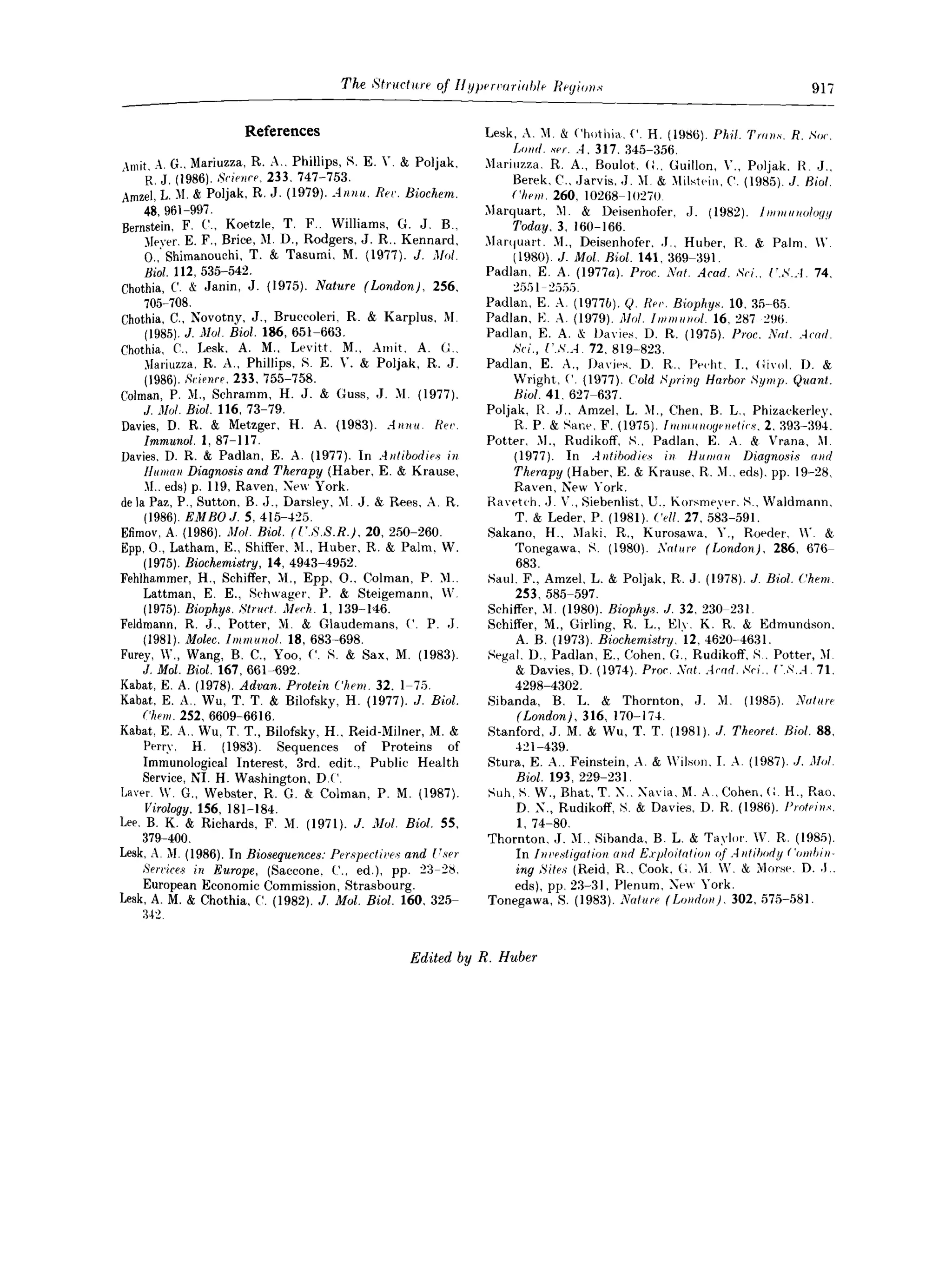 Canonical structures for the hypervariable regions of immunoglobulins | PDF
