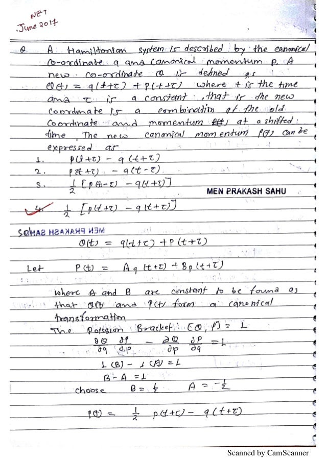 Canonical transformation (CLASSICAL MECHANICS)