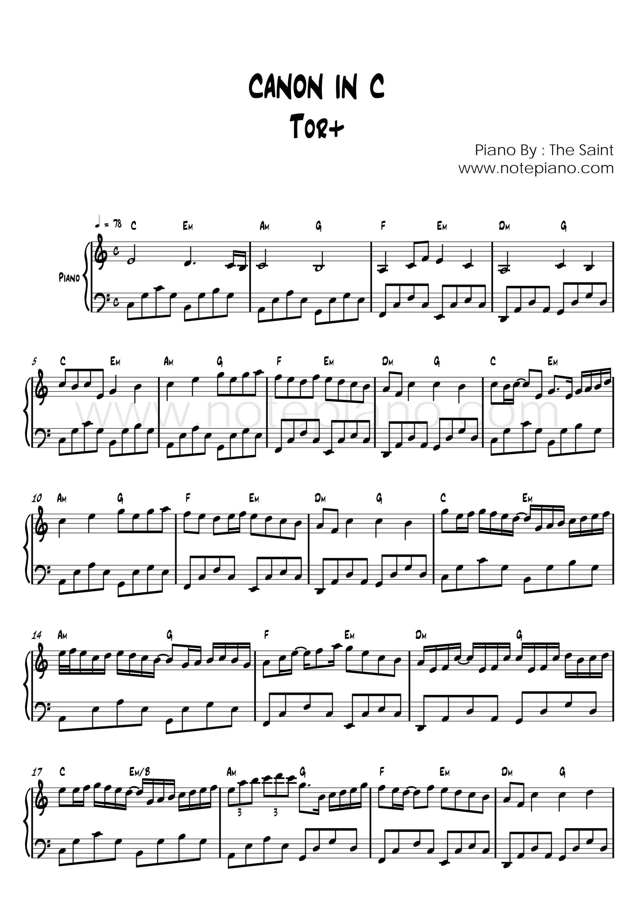 Canon in c | PDF