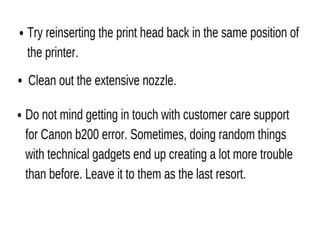 Canon Printer Error b200 | PPT