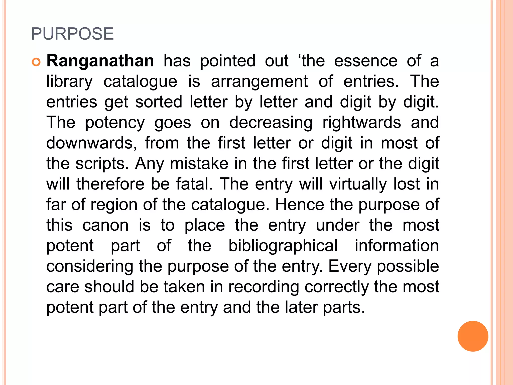 Canons of cataloguing | PPTX