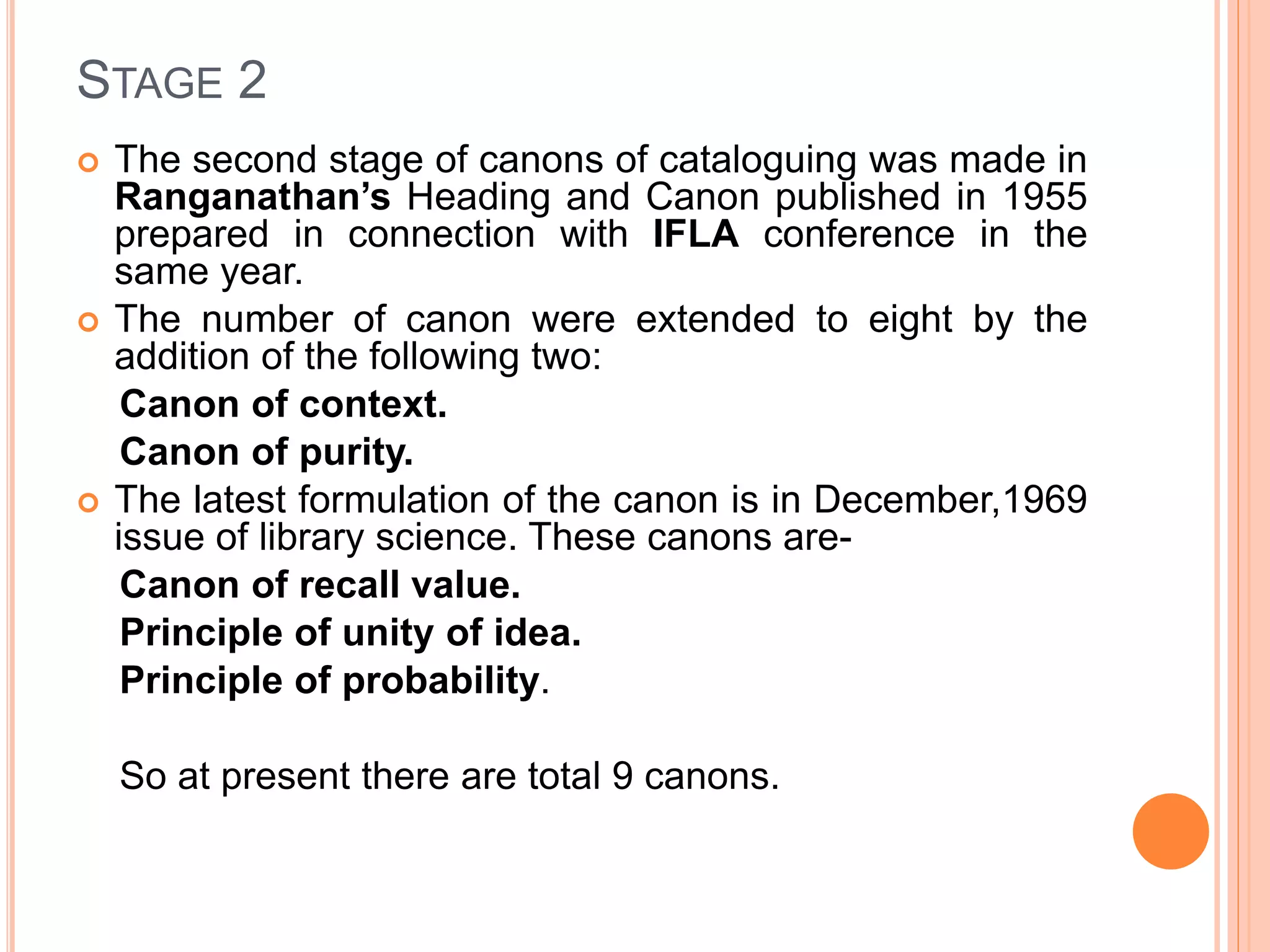 Canons of cataloguing | PPTX