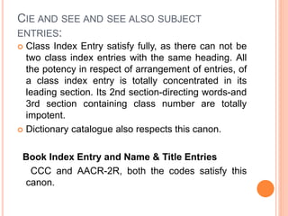 Canons of cataloguing | PPTX