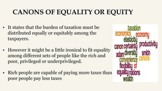 Canons of taxation | PPT