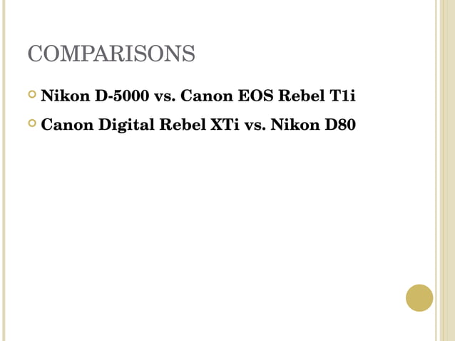 Canon Vs. Nikon | PPT