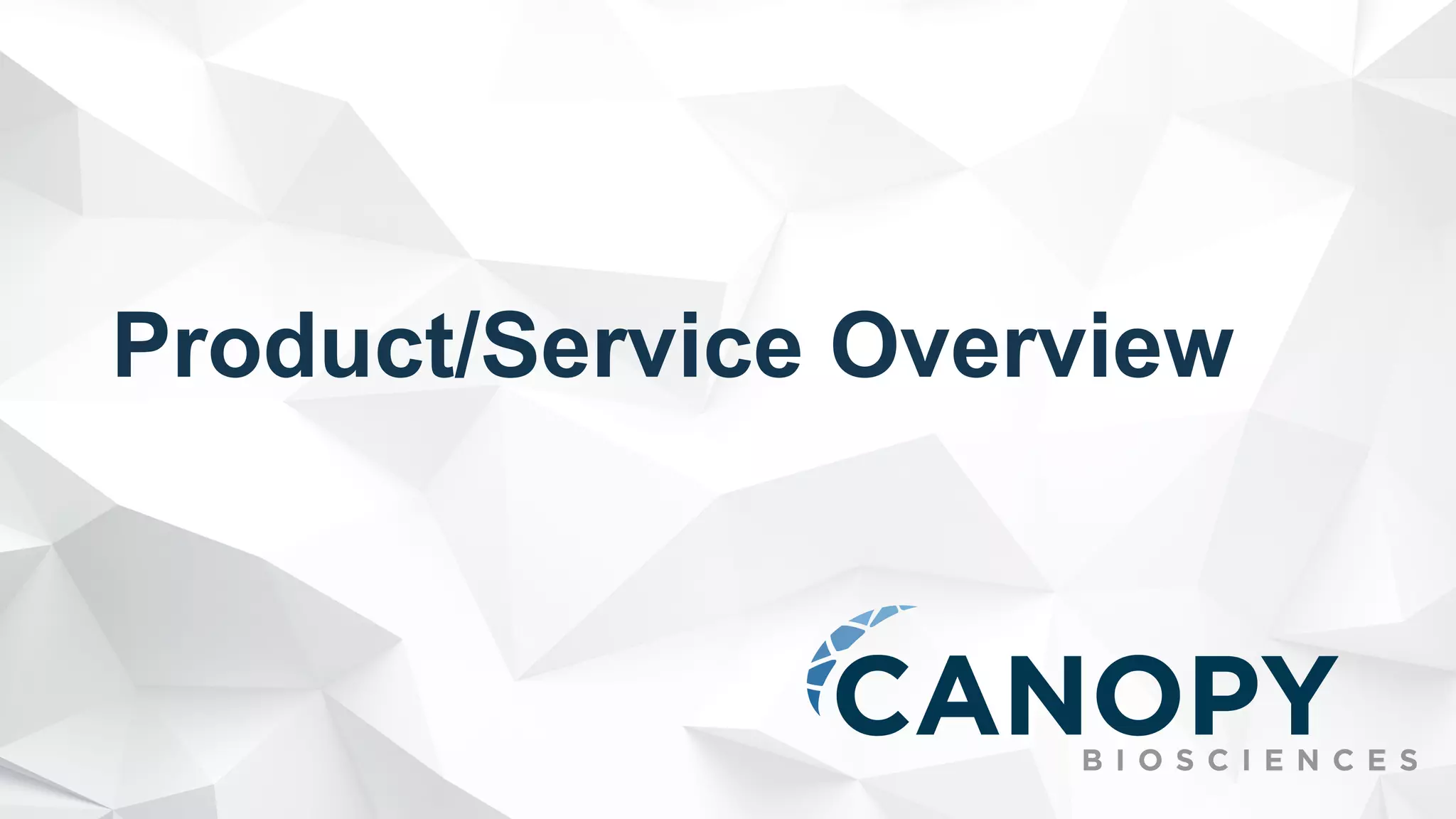 Canopy BioSciences August 2017 | PPT