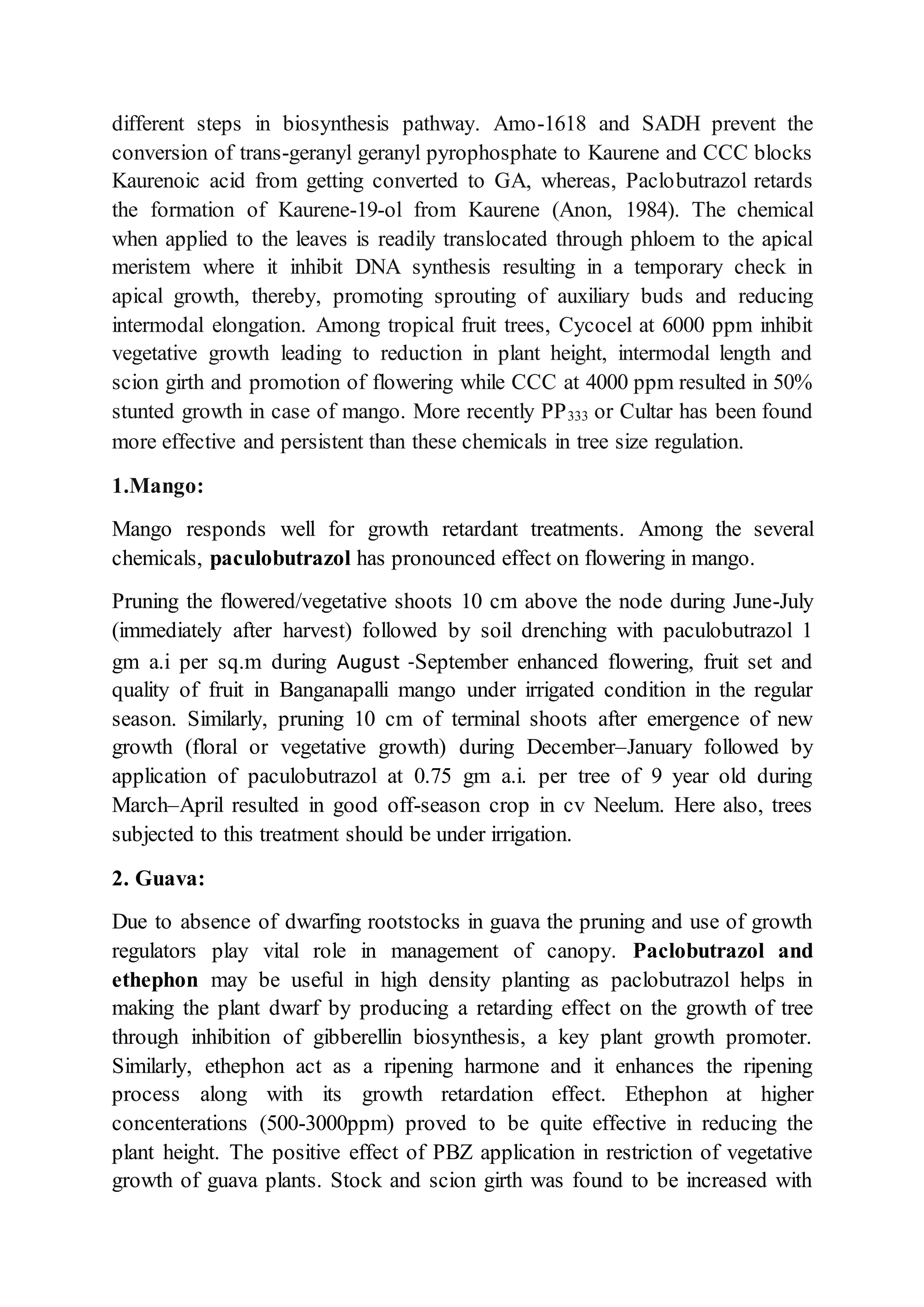 Canopy management through plant growth inhibitors | DOCX