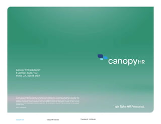 CanopyHR Solutions | PPT