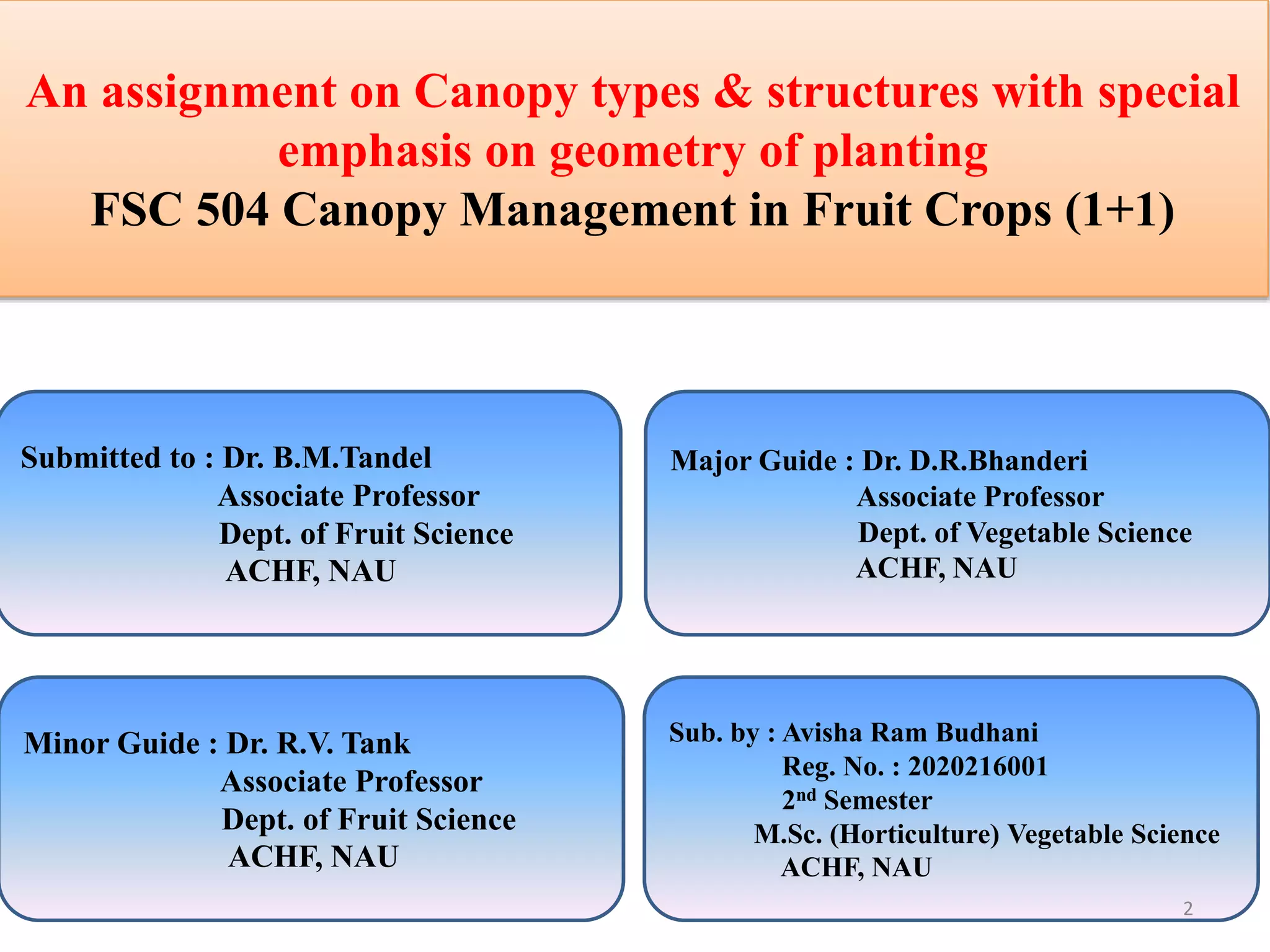 Canopy types | PPTX