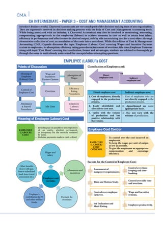 CA NOTES ON COST AND MANAGEMENT ACCOUNTING | PDF