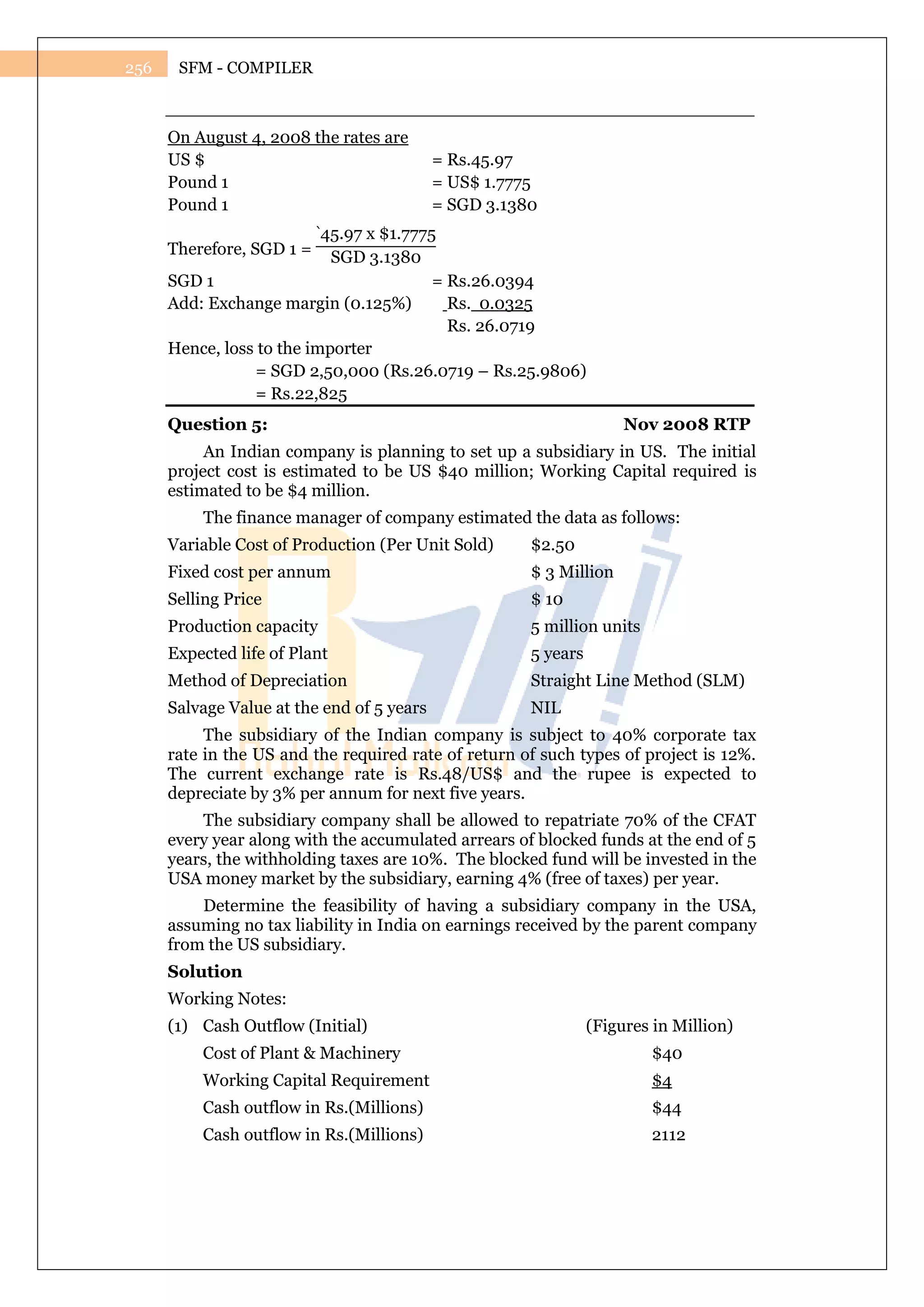 CA NOTES ON FOREX PRACTICALS OF STRATEGIC FINANCIAL MODELING | PDF